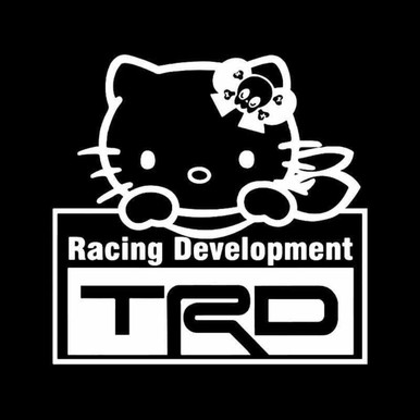 Hello Kitty Trd Toyota Vinyl Decal Sticker