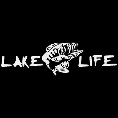 Lake Life Bass Fish Fishing 1 Vinyl Decal Sticker