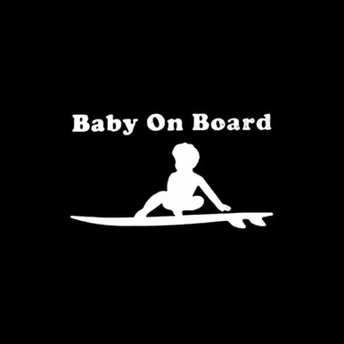 Baby On Board Surfboard Surfing Decal Sticker
