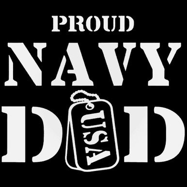 Proud Navy Dad Decal Sticker