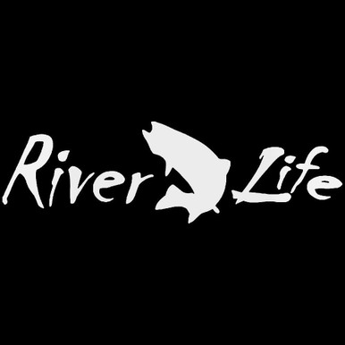 River Life Trout Fish Fishing 1 Vinyl Decal Sticker