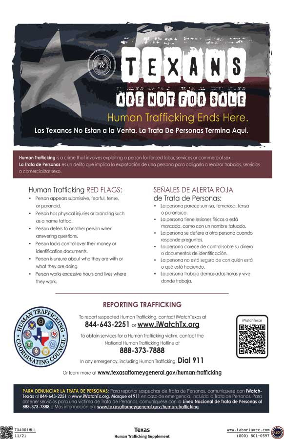 Texas Sexual Harassment Poster