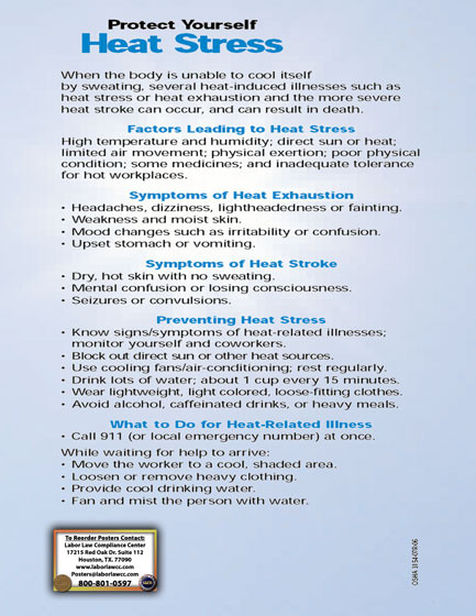 Heat Stress Poster