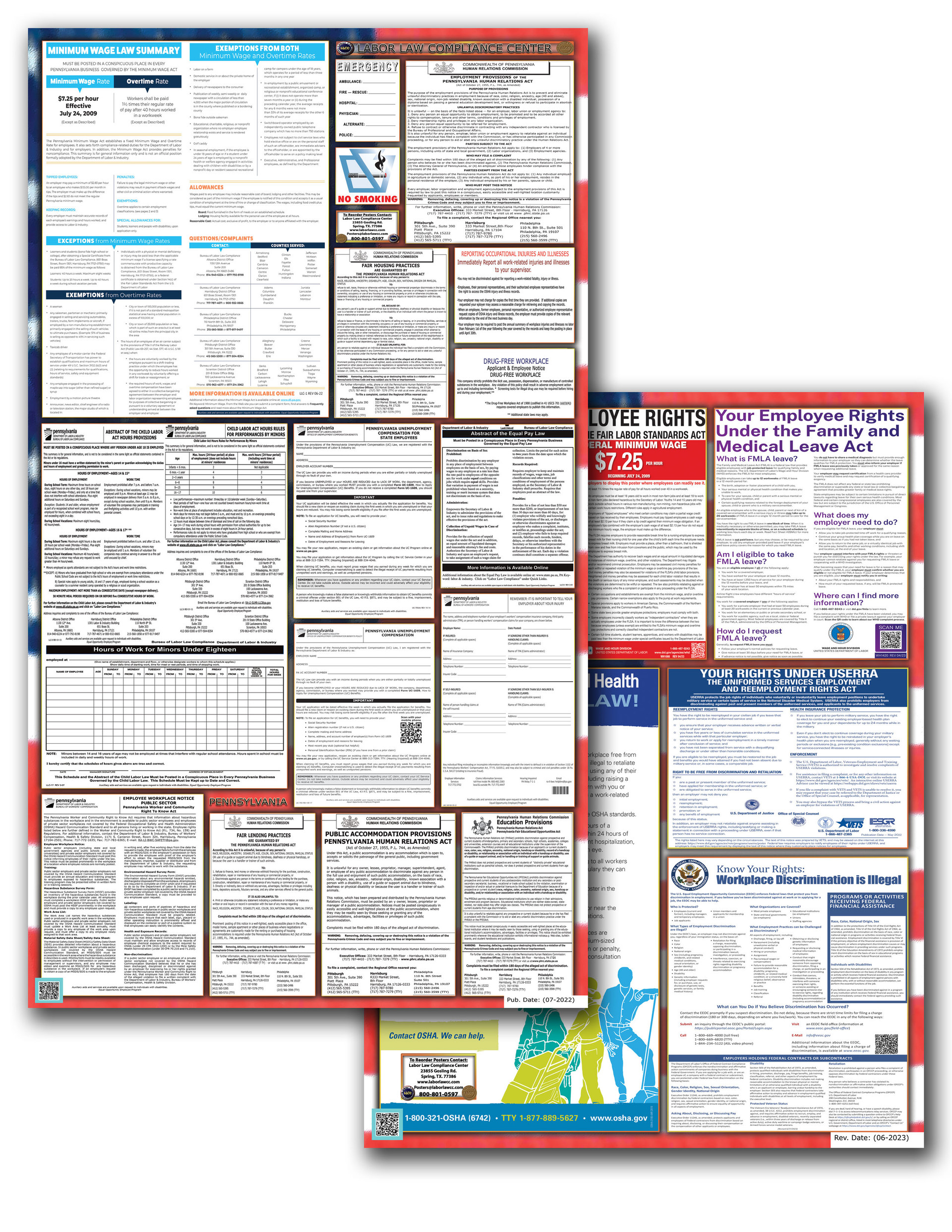 New York State and Federal Poster Set (2024)