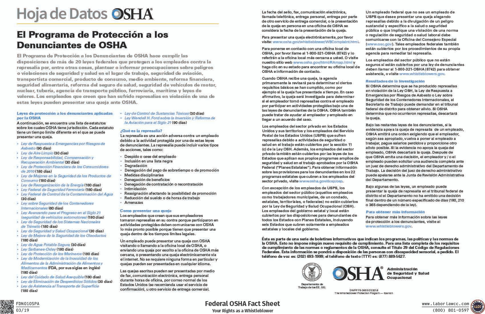 OSHA Multi-Safety Poster