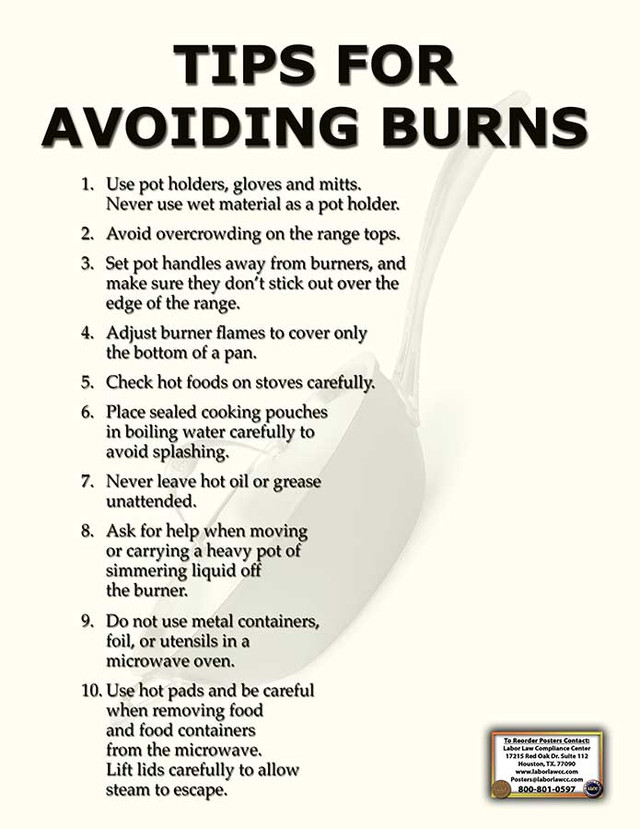 Avoiding Burns Poster
