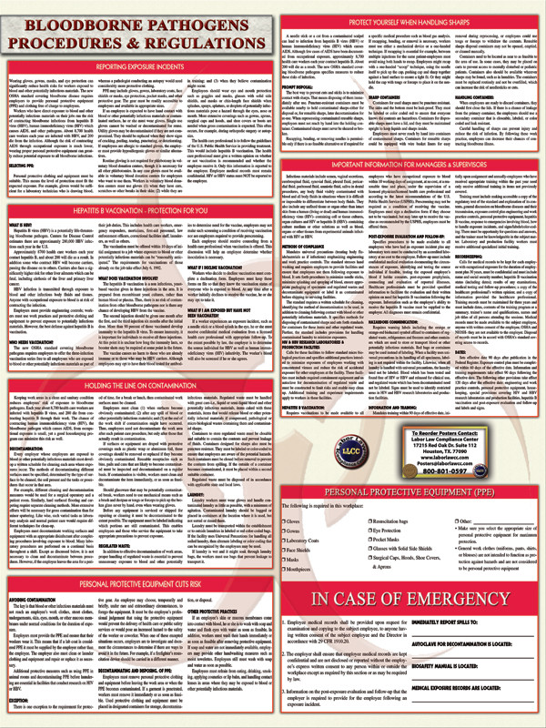 Bloodborne Pathogens Poster