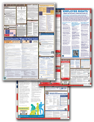 Massachusetts, Federal, and Federal Contractor Poster Set (2025)
