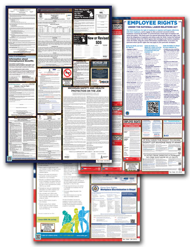 Mandatory 2026 Michigan & Federal Contractor Poster Set