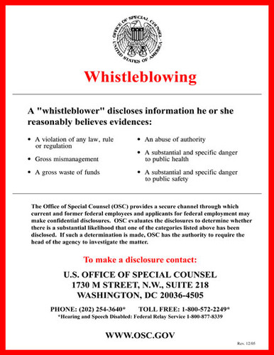 Whistleblower posters