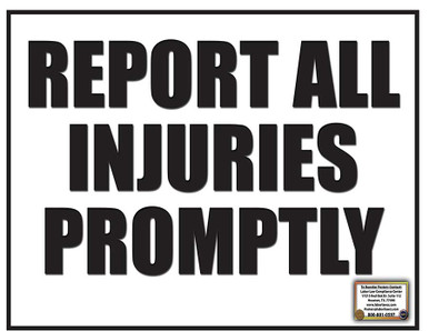 Report All Injuries Poster