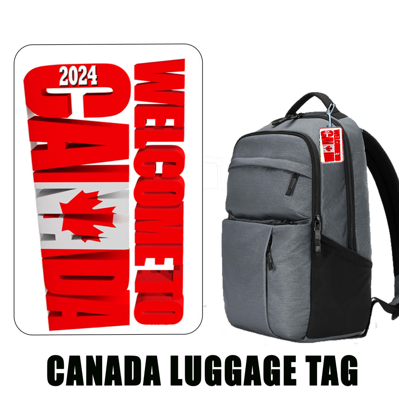 Personalized Canada Luggage Tag-Your destination with your name