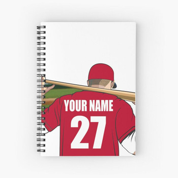 Baseball Spiral Notebook Personalized