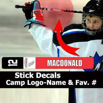 OHS 3 Pack of Personalized Hockey Stick Stickers - Stinky Lockers Ltd.