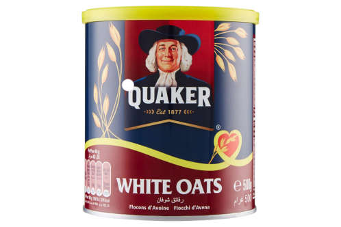 QUAKER WHITE OAT TIN 500g