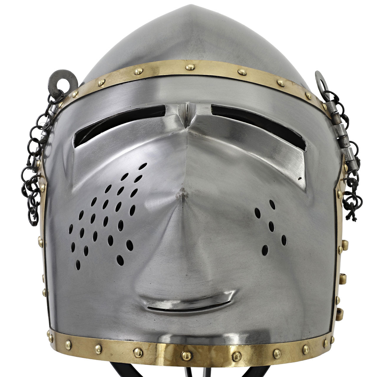 Hinged Medieval Knights Hounskull Pigface Bascinet Helmet Replica