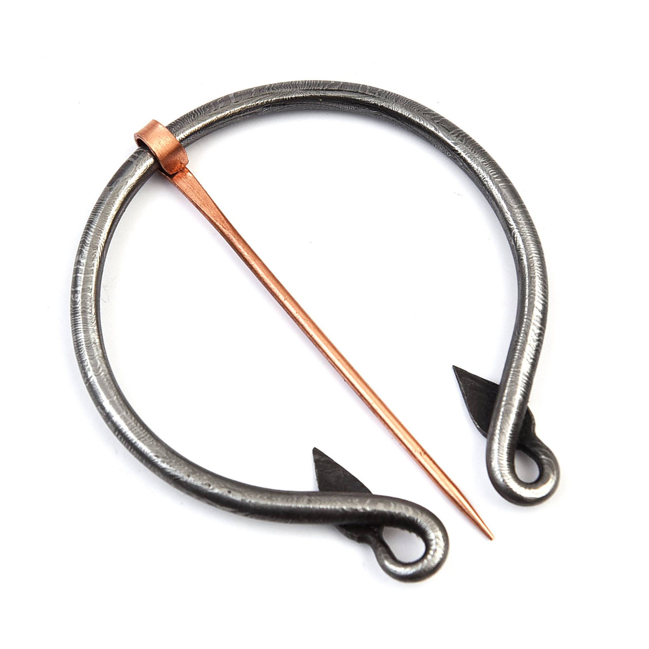 Growth Aplenty Hand Forged Damascus Steel Unisex Penannular Brooch ...