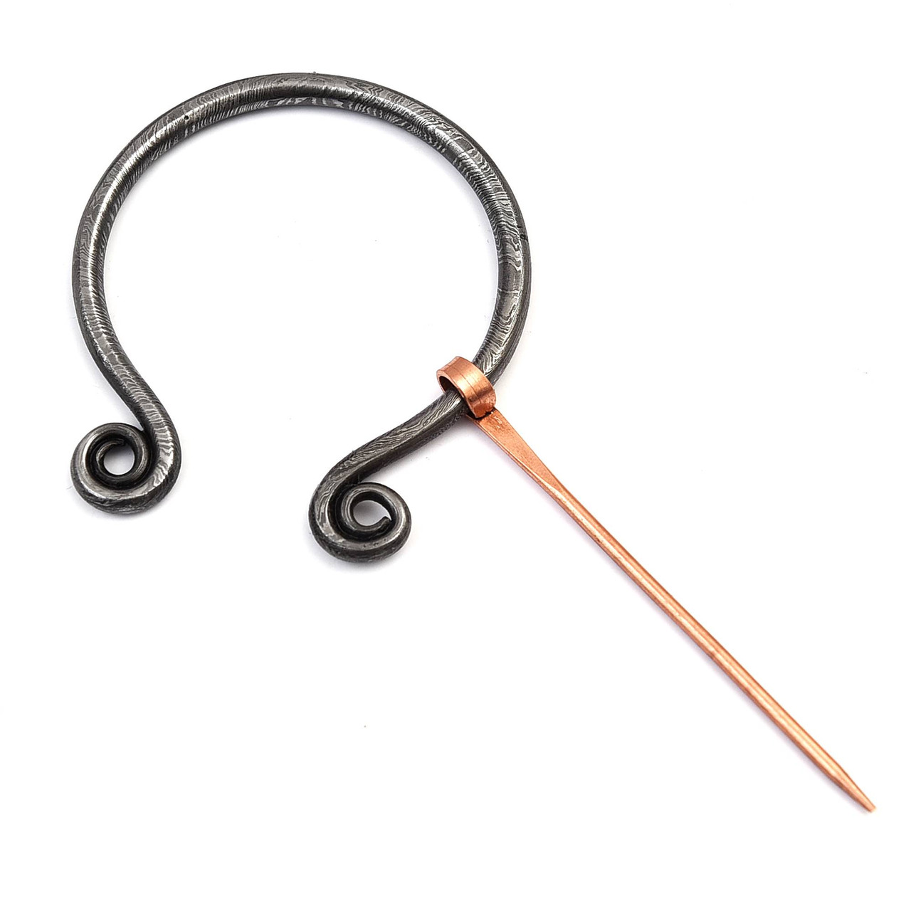 Timeless Style Hand Forged Damascus Steel Celtic Penannular Brooch ...