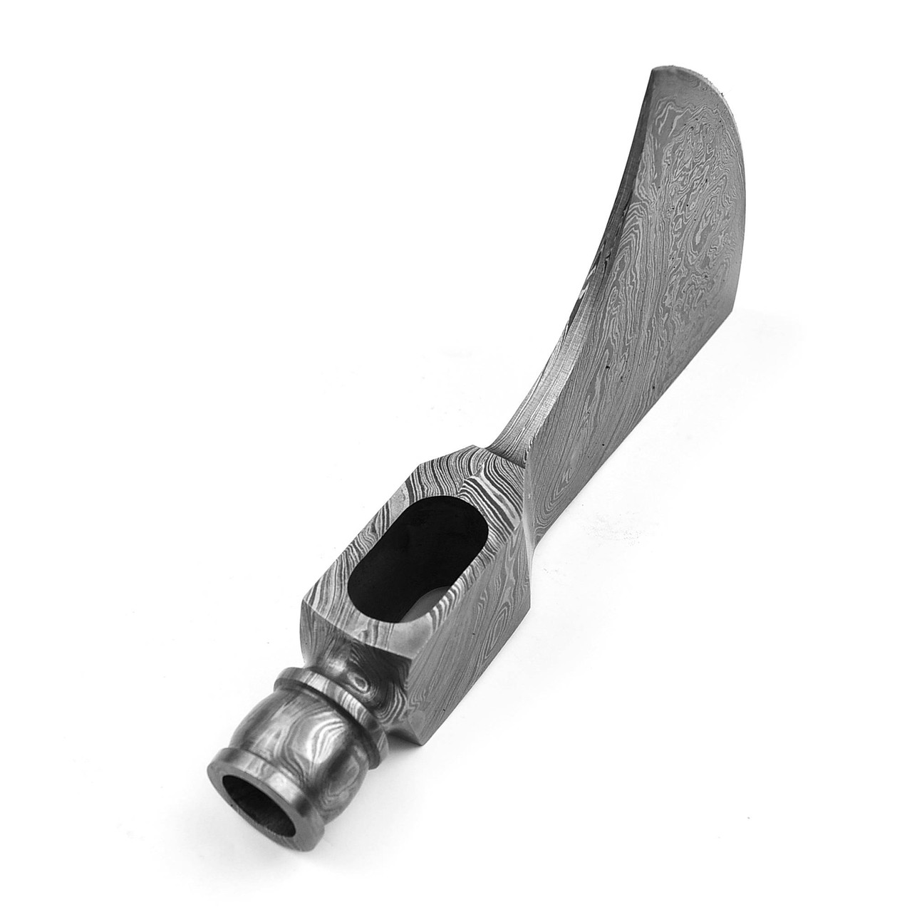 Light it Up Damascus Steel Peace Pipe Axe Head | Build Your Own ...