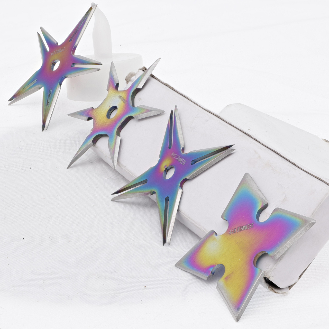Shuriken Fury Ninja Throwing Star Set – 4-Piece Mixed Stars with ...