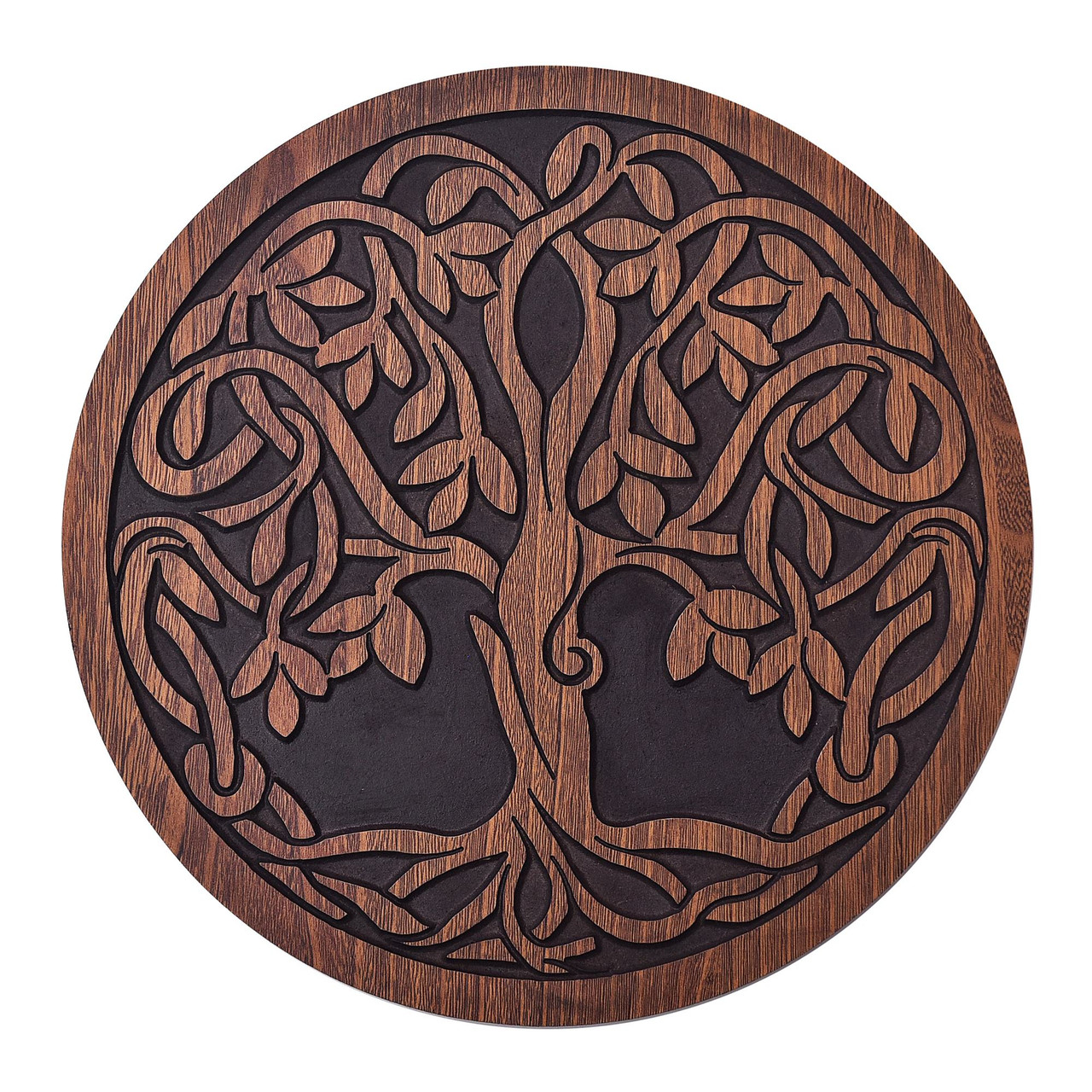 Wooden Tree of Life Sword Plaque – Celtic Style Wall Display Mount