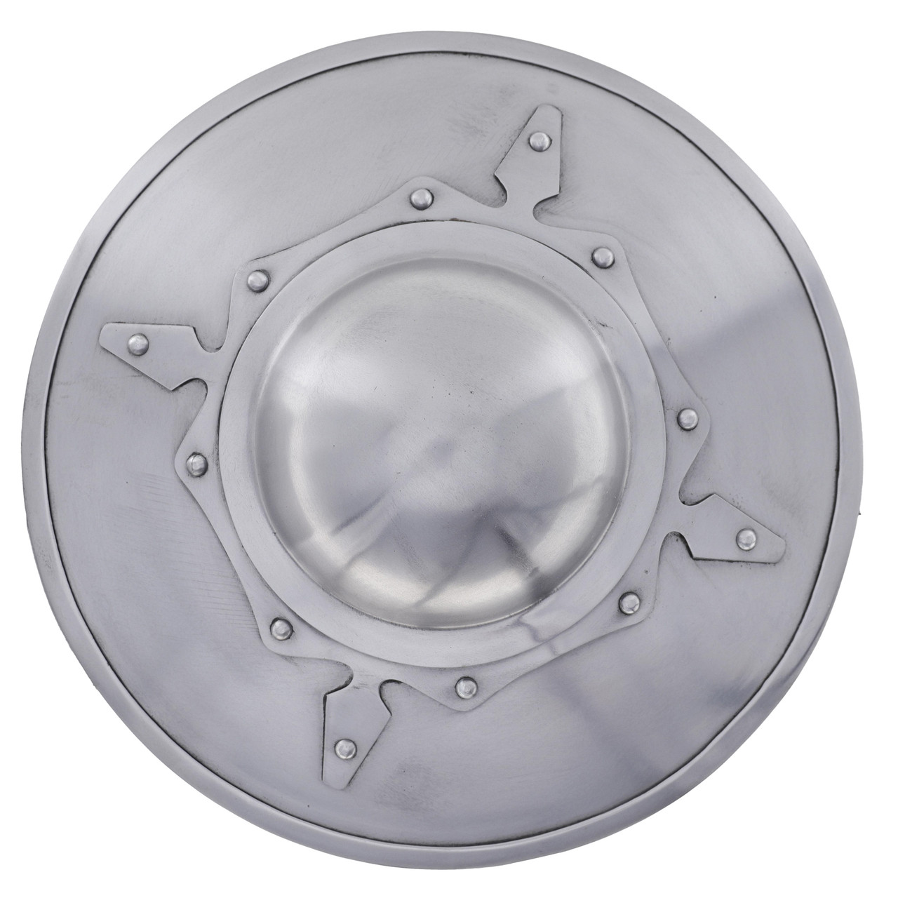 Silver 16G Steel Medieval Buckler Shield – Functional Round Hand Shield ...