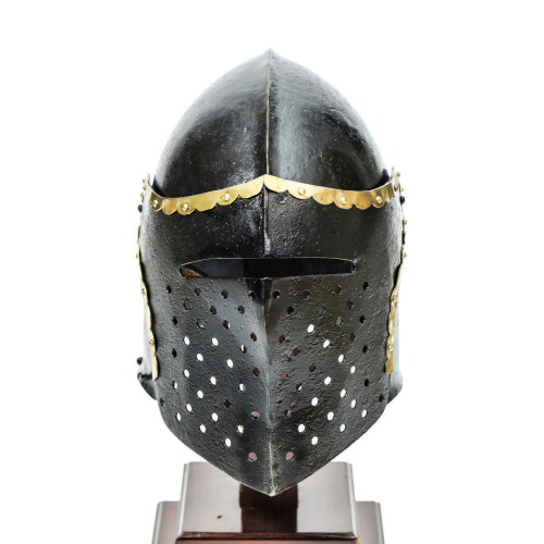 The Cursed Black Knight Functional Medieval Helmet Armor