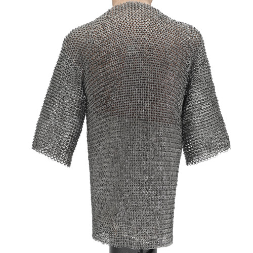 Half Sleeved Riveted Chainmail Shirt - XL | Zinc Chainmail Shirt Armor ...