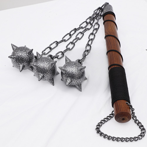 Medieval Three-Balled Spiked Flail – Classic Chain Mace Replica