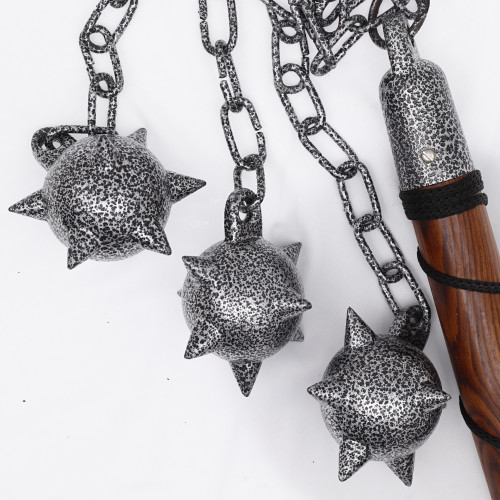 Medieval Three-Balled Spiked Flail – Classic Chain Mace Replica