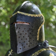 The Cursed Black Knight Functional Medieval Helmet Armor