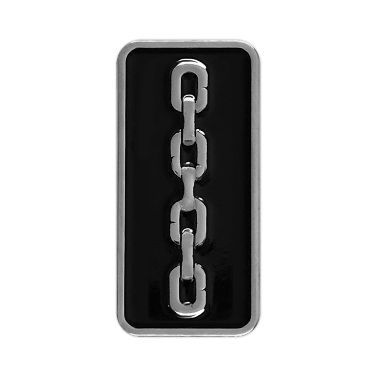 Chains Silver Enamel Pin - Seventh.Ink