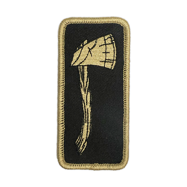 Hatchet Gold Rectangular Patch - Seventh.Ink