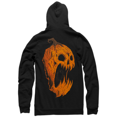 Screaming Pumpkin Zip-Up Hoodie - Seventh.Ink