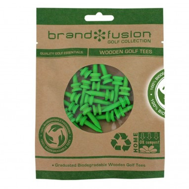 Buy now Brand Fusion Biodegradable Wooden Golf Tees - Golfsupport.com