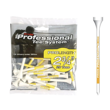 Pride Professional Tee System Golf Tees - Yellow 2 3/4 Inches (Pack of ...