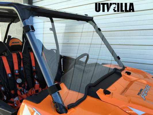 Vented Full Polycarbonate Windshield With Quick Straps For 2019 Rzr