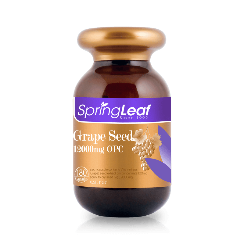 Springleaf-Grape Seed 12000mg OPC 180 Capsules - Care Vitamins Online