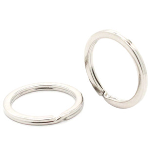 Split Key Ring Polished Nickel 3/4 Inch 10 Pack 1811-02 - Stecksstore