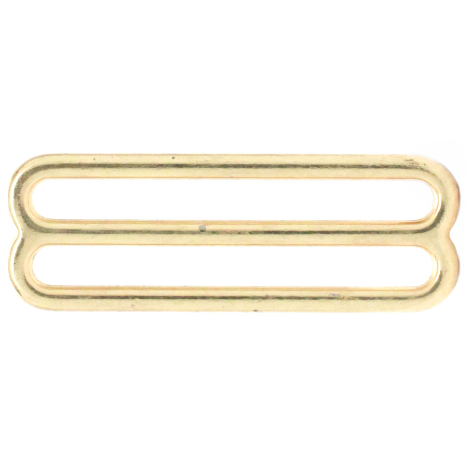 Double Loop Metal Strap Adjuster 2 Inch Brass Plate 20020-01 - Stecksstore