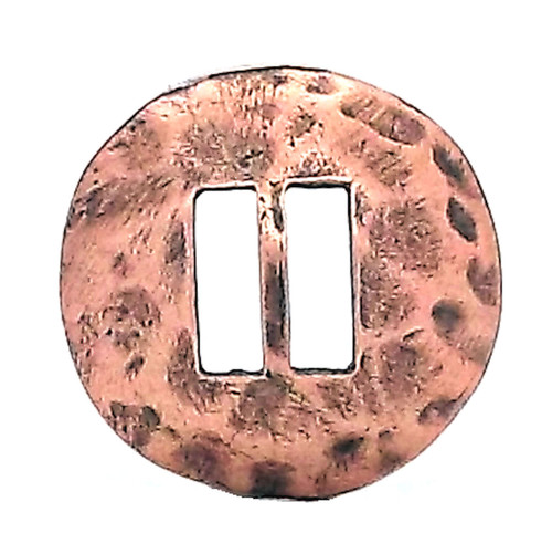 Hammered Slotted Concho Antique Copper 1-1/4" 7455-10S - Stecksstore
