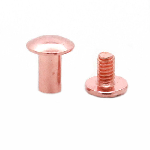 Shiny Copper Binder Post 3/8" Steel Chicago Screws 10 Pack 1291-25 ...