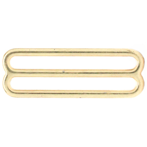 Double Loop Metal Strap Adjuster 2 Inch Brass Plate 20020-01 - Stecksstore