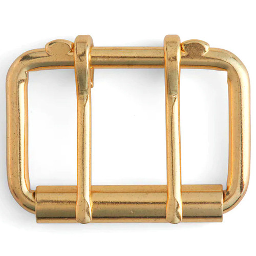 Two-Prong Roller Buckle Brass Plate 2" 1532-05 - Stecksstore