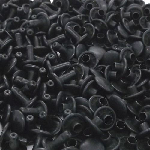 Black Steel Double Cap Large Rivets 100 Pack 1375-13 - Stecksstore