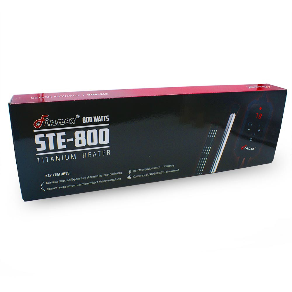 STE 800W Digital Titanium Heater w/Guard UL (190-265 Gallon) - Finnex - SaltwaterAquarium.com