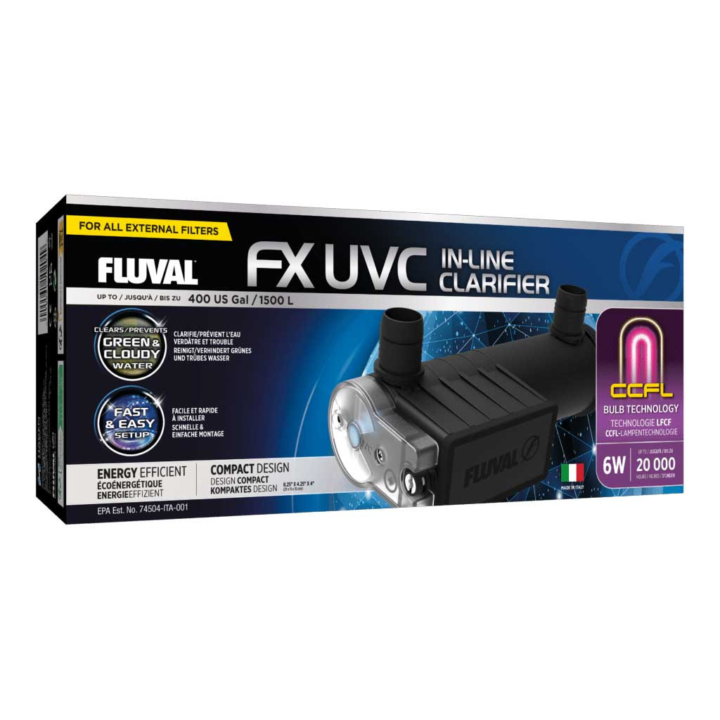 FX UVC In-Line Clarifier (6W) UV - Fluval - SaltwaterAquarium.com