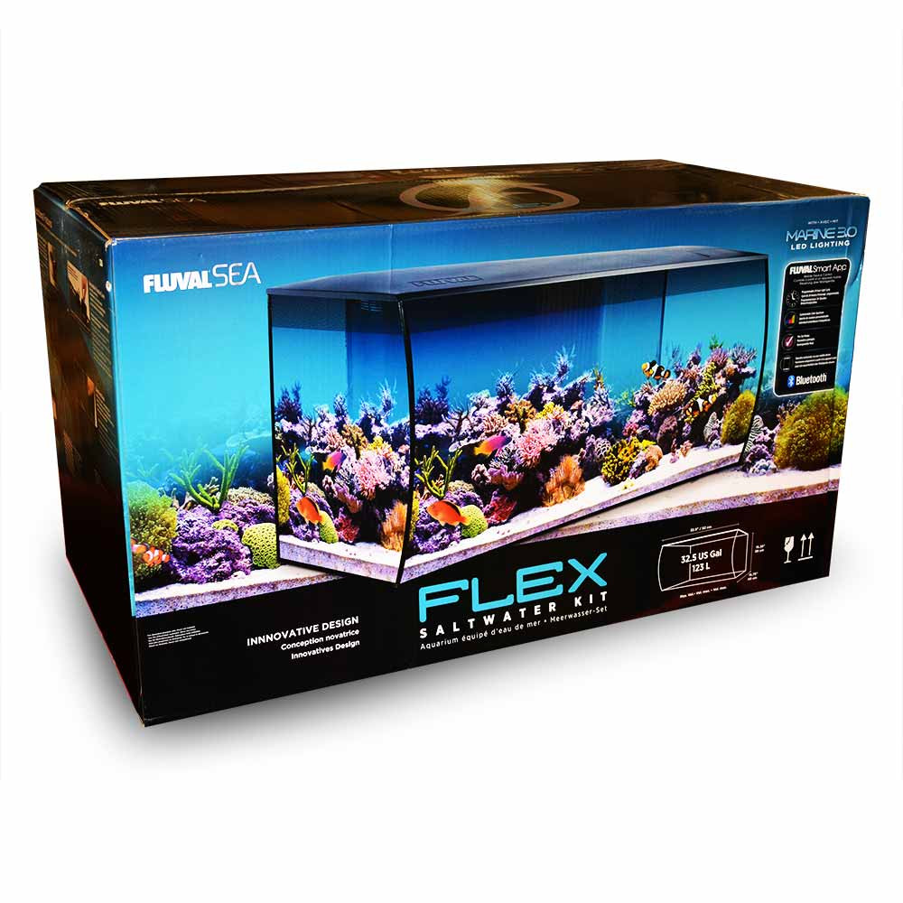 Fluval Flex 2.0 - 9 Gallon Aquarium Kit - Freshwater Fish Tank with ...