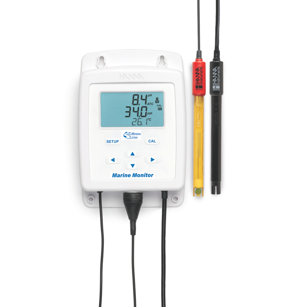 HI981520 Hanna Marine Monitor pH, Marine Salinity, Temperature - Hanna ...