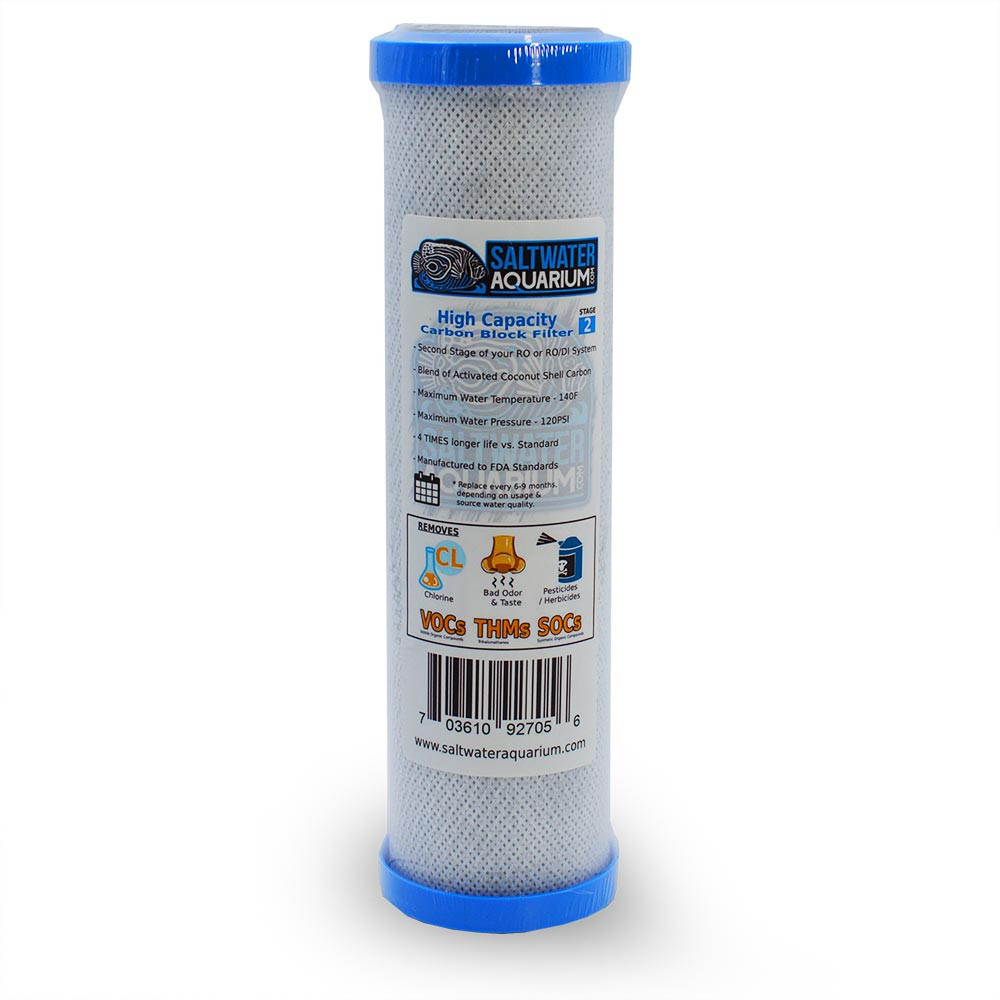 10" High Capacity Carbon Block Filter Cartridge (Lasts 4 Times Longer ...